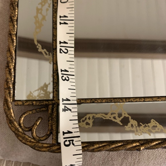 Wall Decor | Vintage Marble Mirror With Brass Framing | Poshmark